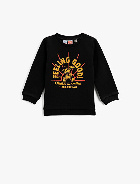 Koton Erkek Çocuk Mickey Mouse Baskılı Sweatshirt Bisiklet Yaka Lisanslı