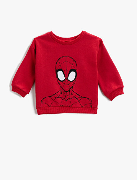 Koton Erkek Çocuk Spider Man Baskılı Sweatshirt Lisanslı