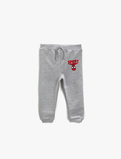 Koton Erkek Çocuk Spider Man Baskılı Belden Bağlamalı Jogger Eşofman Altı Lisanslı