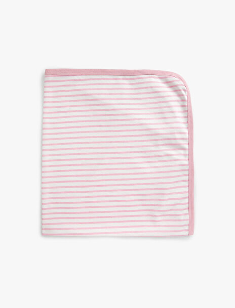 Koton Kız Çocuk Çizgili Bebek Battaniyesi Pamuklu