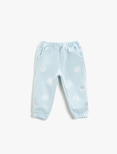 Koton Kız Çocuk Pullu Kar Tanesi İşlemeli Jogger Sweatpants Koton Kız Çocuk Pullu Kar Tanesi İşlemeli Jogger Sweatpants