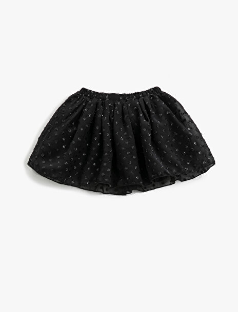 Koton Kız Çocuk Tül Detaylı Simli Puantiyeli Etek
