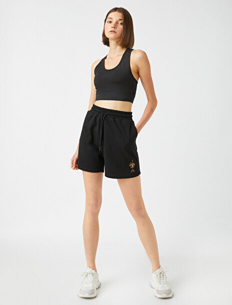 Koton Kadın Pamuklu Baskılı Spor Şort