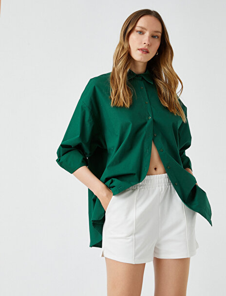 Koton Kadın Cepli Mini Şort Beli Lastikli