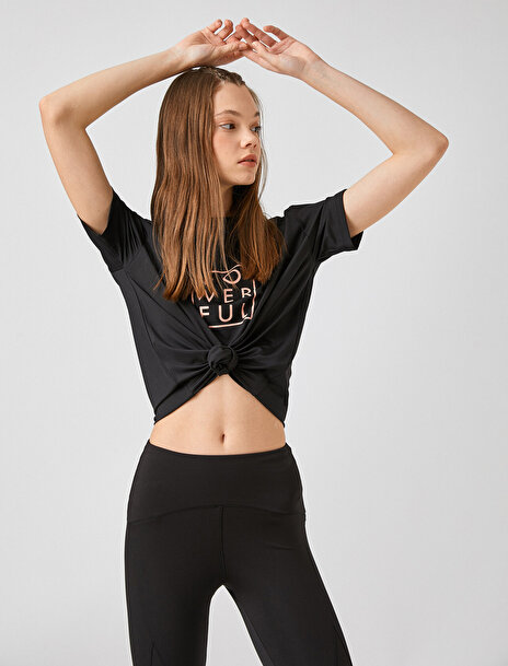 Koton Kadın Oversize Baskılı Spor Tişört Koton Kadın Oversize Baskılı Spor Tişört