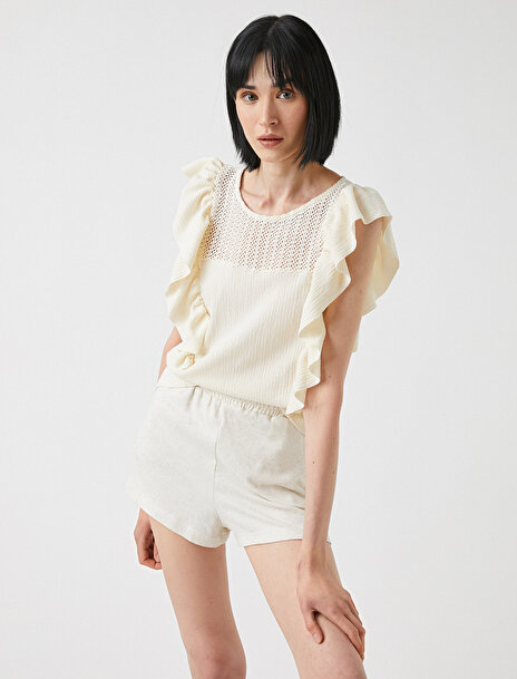 Koton Kadın Fırfırlı Atlet Yaka Detaylı