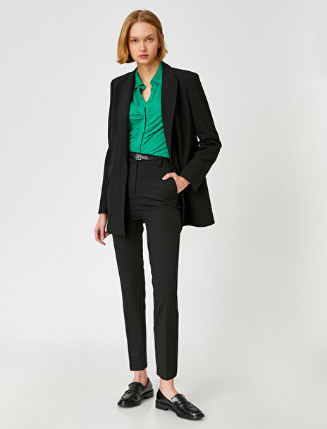 Koton Kadın Kemerli Havuç Pantolon