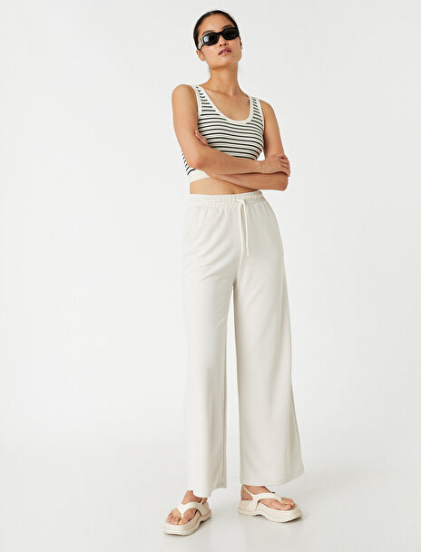 Koton Kadın Rahat Kesim Pantolon Modal Karışımlı