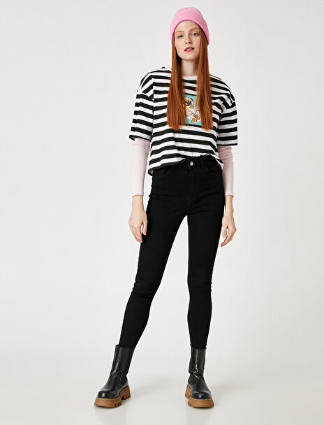 Koton Ole Genç Kız Yüksek Bel Dar Kesim Kot Pantolon - Skinny Jean