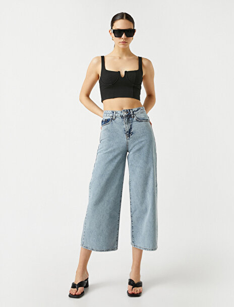 Koton Kadın Culotte Kot Pantolon - Sandra Jean