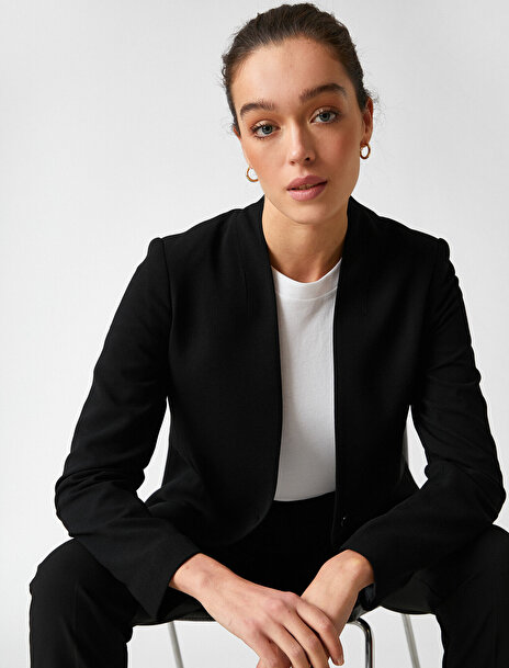 Koton Kadın V Yaka Blazer Ceket