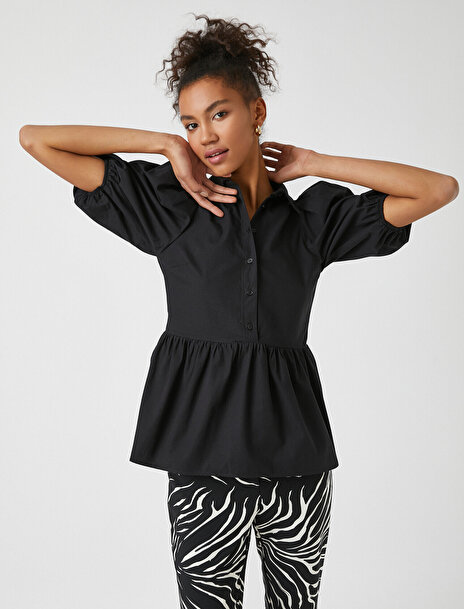 Koton Kadın Balon Kollu Pamuklu Bluz