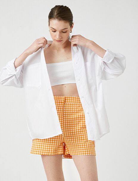 Koton Kadın Oversize Basic Gömlek Uzun Kollu Cepli Koton Kadın Oversize Basic Gömlek Uzun Kollu Cepli