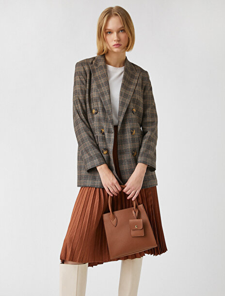 Koton Kadın Pileli Midi Etek