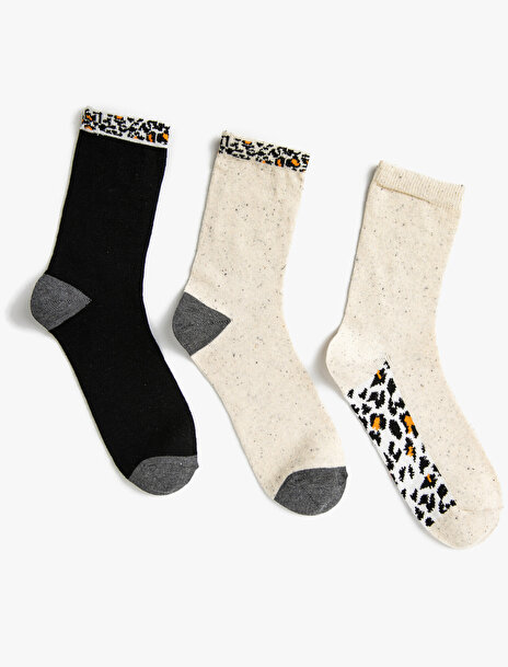 Koton Kadın Leopar Desenli Kadın Çorap Seti
