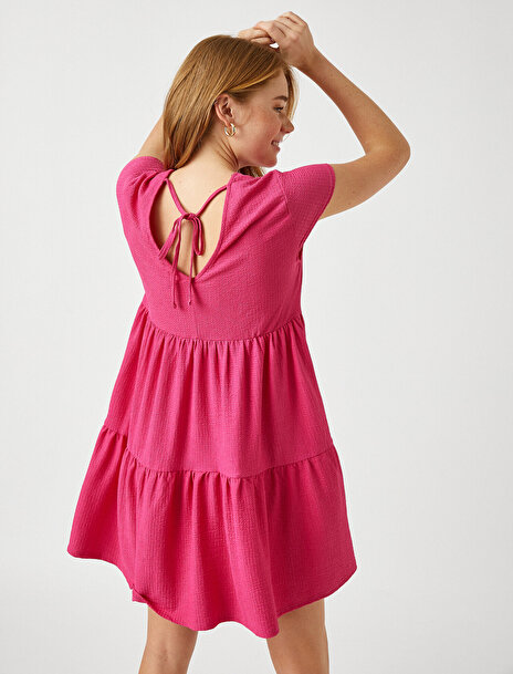 Koton Kadın Kısa Kollu Fırfırlı Elbise