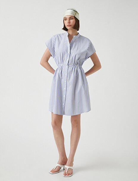 Koton Kadın Kısa Kollu Pamuklu Gömlek Elbise