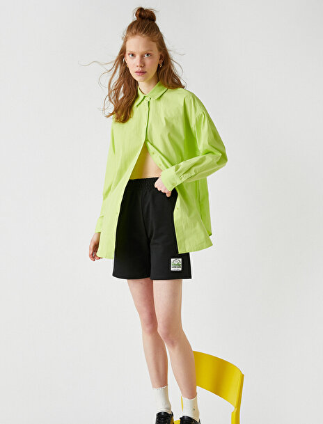 Koton Kadın Beli Lastikli Baskılı Şort