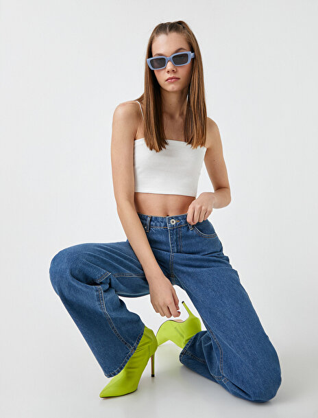 Koton Ole Genç Kız İnce Askılı Crop Atlet