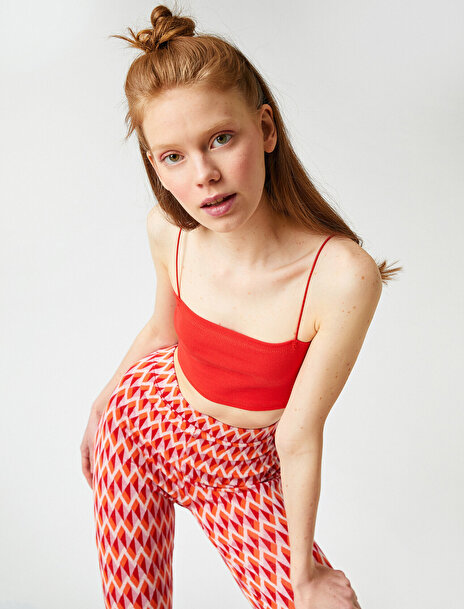 Koton Kadın İnce Askılı Crop Atlet