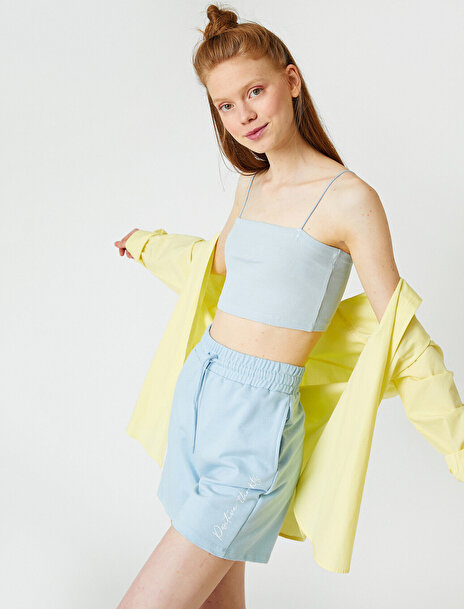 Koton Kadın İnce Askılı Crop Atlet