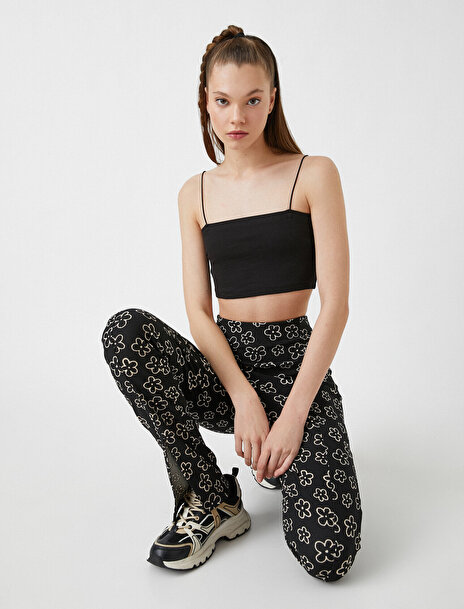 Koton Kadın İnce Askılı Crop Atlet