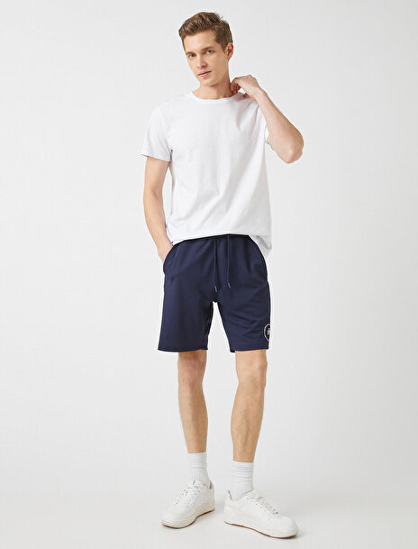 Koton Erkek Baskılı Cepli Belden Bağlamalı Spor Şort