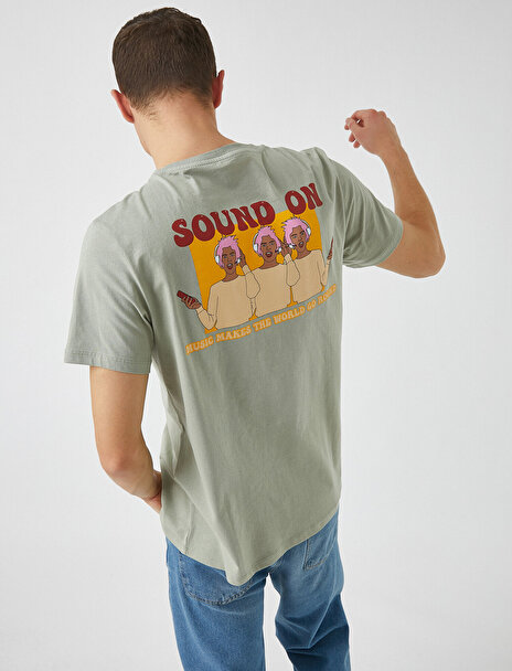 Koton Erkek Oversize Arkası Baskılı Tişört