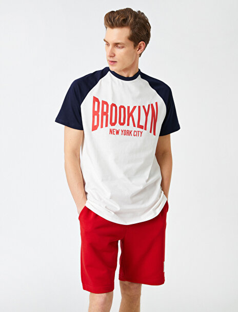 Koton Erkek Reglan Kol Brooklyn Baskılı Tişört Koton Erkek Reglan Kol Brooklyn Baskılı Tişört