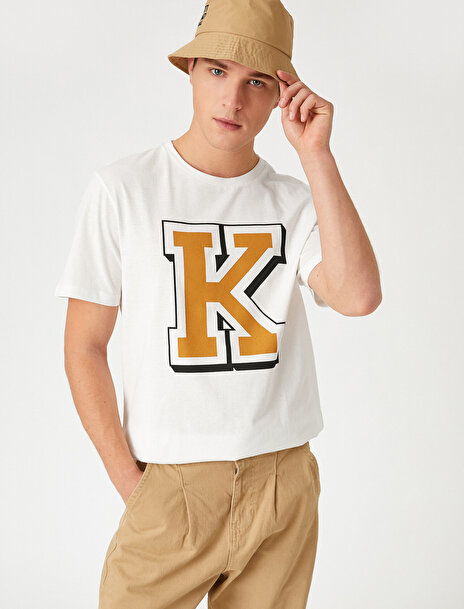 Koton Erkek Oversize Harf Baskılı Tişört