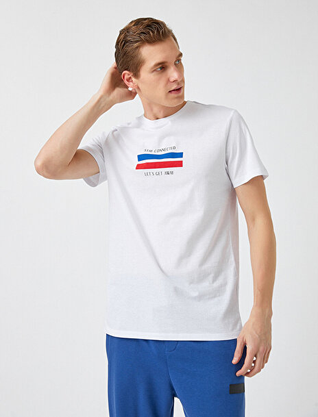 Koton Erkek Slim Fit Baskılı Tişört
