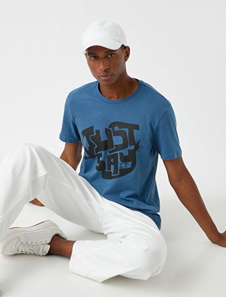 Koton Erkek Slim Fit Baskılı Tişört