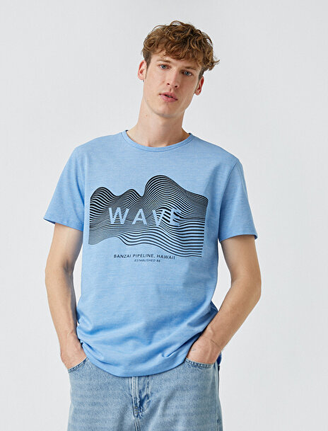 Koton Erkek Slim Fit Baskılı Tişört