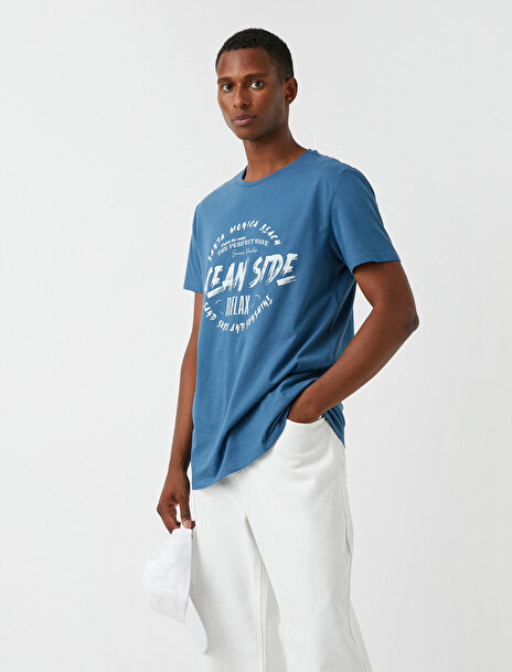 Koton Erkek Baskılı Slim Fit Tişört