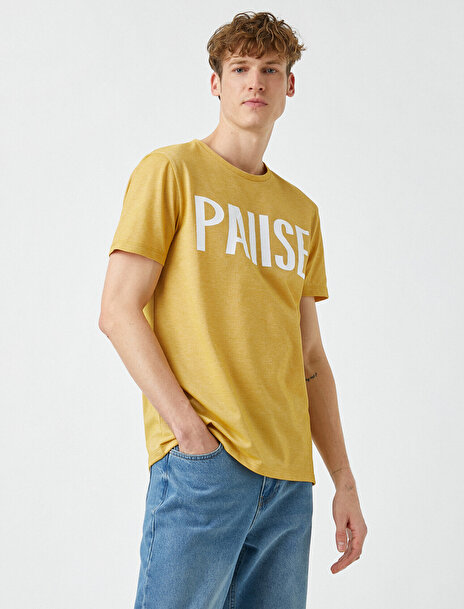 Koton Erkek Slim Fit Baskılı Tişört