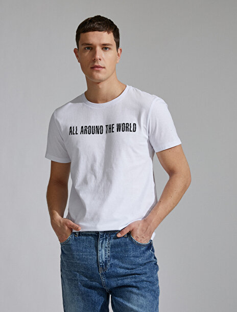Koton Erkek Slim Fit Baskılı Tişört