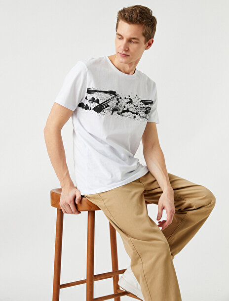 Koton Erkek Slim Fit Baskılı Tişört