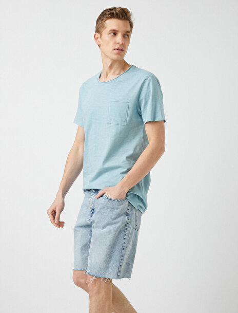 Koton Erkek Slim Fit Cepli Basic Tişört