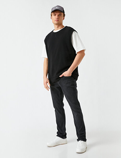 Koton Erkek Straight Fit Kot Pantolon - Mark Jean