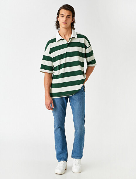 Koton Erkek Straight Fit Kot Pantolon - Mark Jean