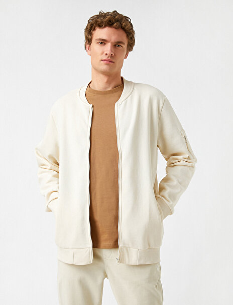 Koton Erkek Bomber Hırka Sweatshirt
