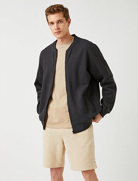 Koton Erkek Bomber Hırka Sweatshirt