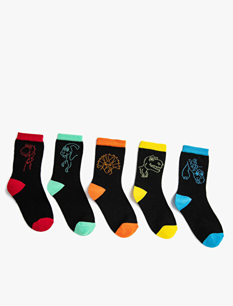 Koton Erkek Çocuk Hayvan Desenli Erkek Çocuk Çorap Seti