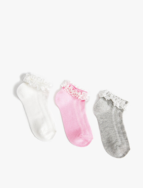 Koton Kız Çocuk Dantel Detaylı Kız Çocuk Çorap Seti