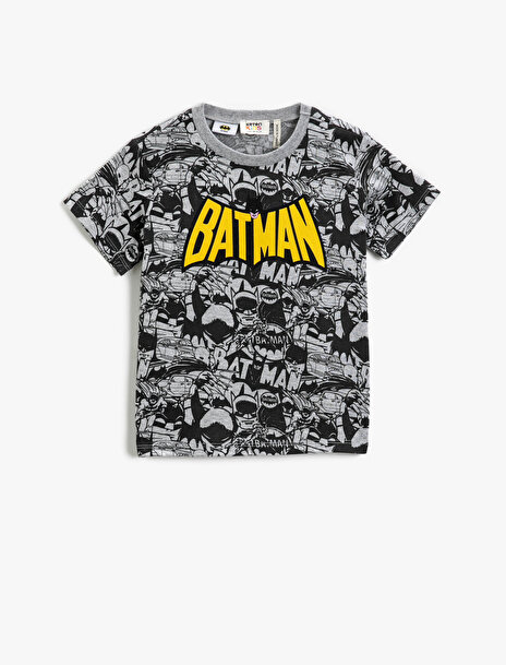 Koton Erkek Çocuk Batman Lisanslı Baskılı Kısa Kollu Tişört