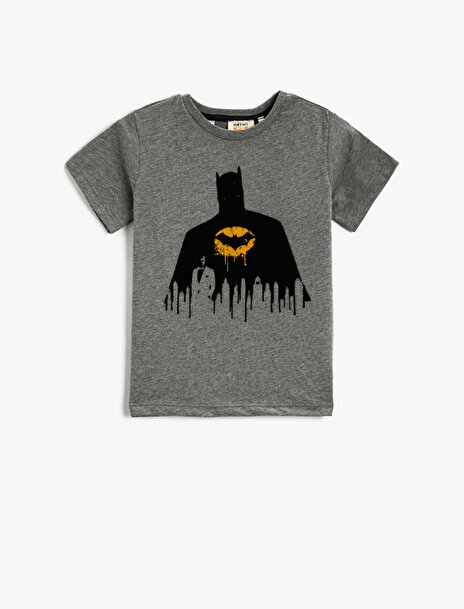 Koton Erkek Çocuk Batman Lisanslı Baskılı Kısa Kollu Tişört