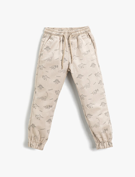 Koton Erkek Çocuk Dinozor Baskılı Jogger Pantolon Koton Erkek Çocuk Dinozor Baskılı Jogger Pantolon
