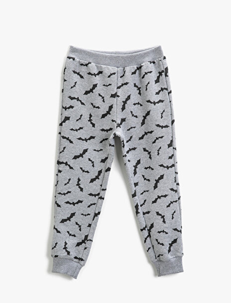 Koton Erkek Çocuk Yarasa Baskılı Eşofman Altı Jogger Pamuklu