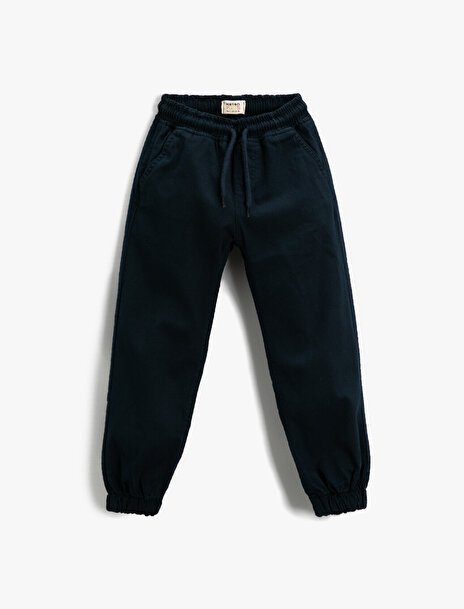 Koton Erkek Çocuk Basic Jogger Pantolon Pamuklu Beli Bağcıklı