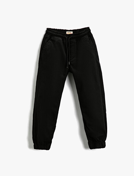 Koton Erkek Çocuk Basic Jogger Pantolon Pamuklu Beli Bağcıklı